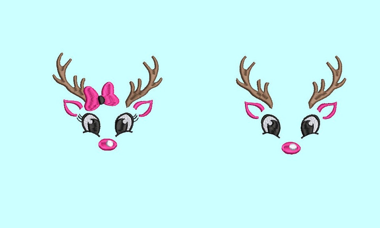 Cute Reindeer Embroidery Designs, Christmas Embroidery Design, Reindeer ...