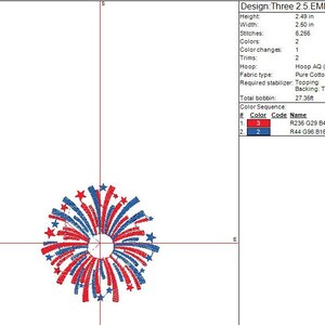 Fireworks Embroidery Design, 5 Individual Designs, Machine Embroidery ...