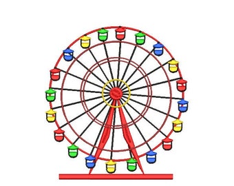 Ferris Wheel Machine Embroidery Design, Embroidery Designs, Machine ...