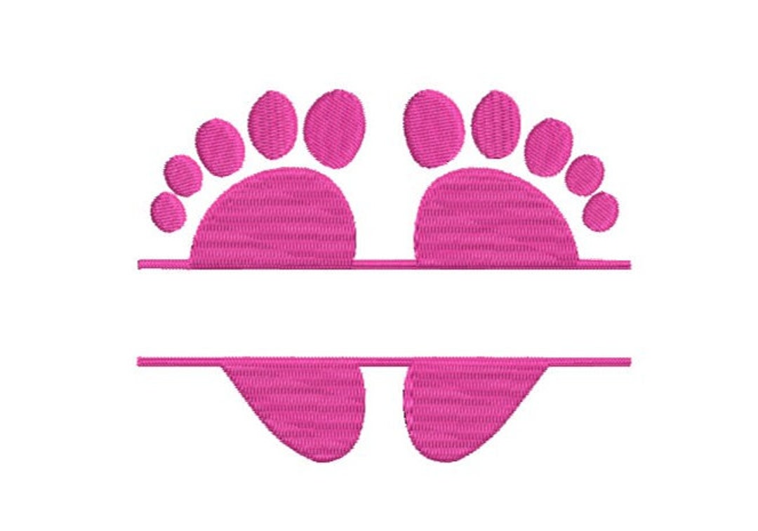 Baby Feet With Name Space / Boys or Girls Foot Prints Digital ...