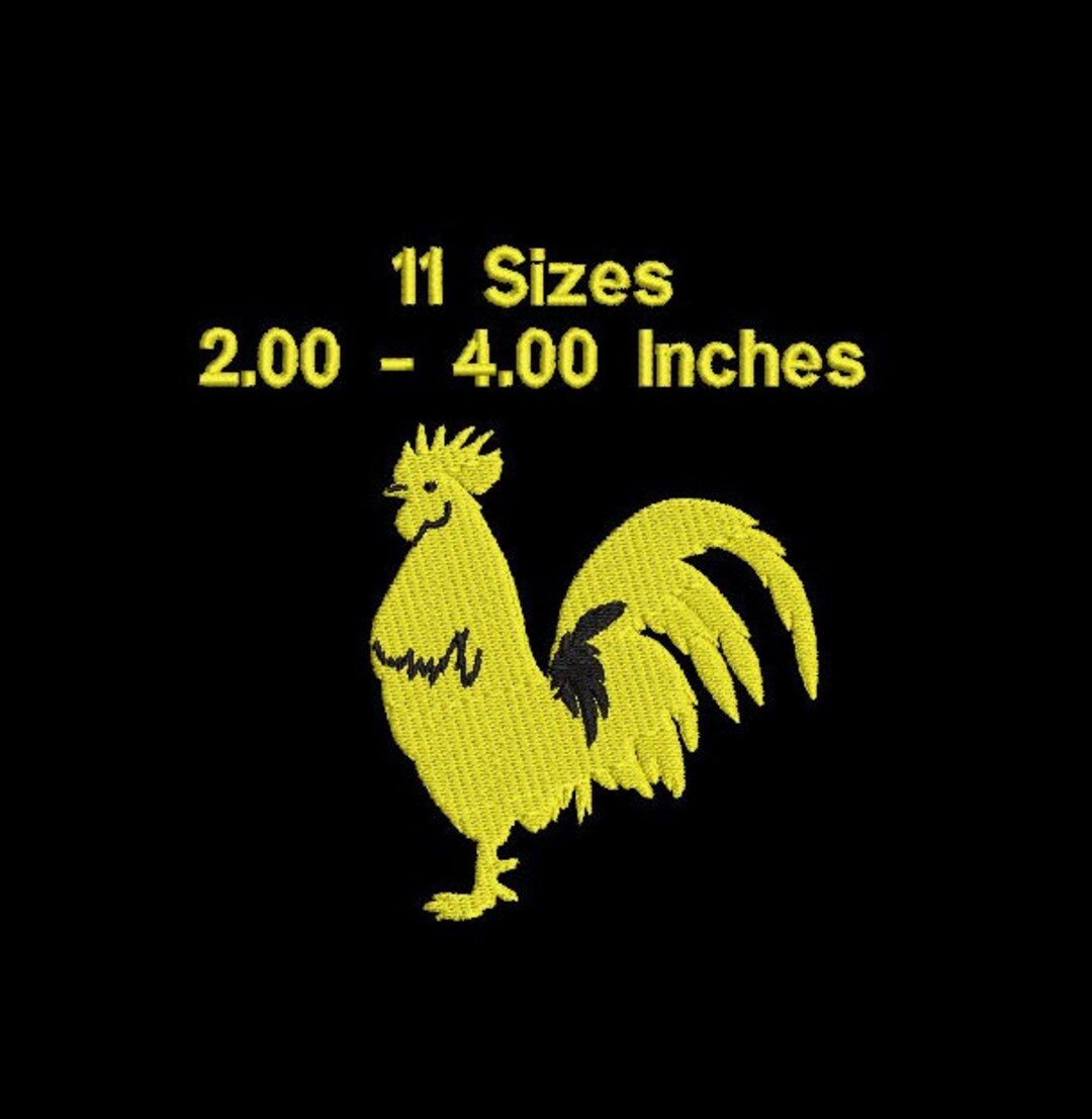 Hen Embroidery Design, Rooster Embroidery Design, Machine Embroidery ...
