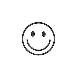 Large Smiley Face Embroidery Design 12 SIZES - Instant File DOWNLOAD - Etsy