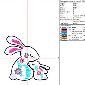 Easter Bunny Applique Design, MACHINE EMBROIDERY, Bunny Embroidery ...