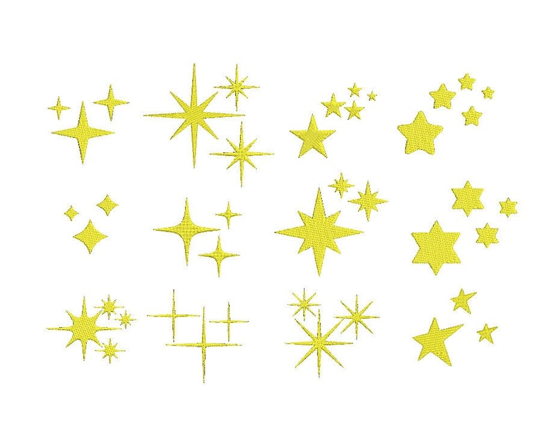 Mini Star Embroidery Design, Mini Star Machine Embroidery Design File ...