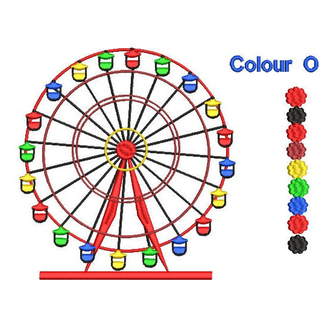 Ferris Wheel Machine Embroidery Design, Machine Embroidery Design ...