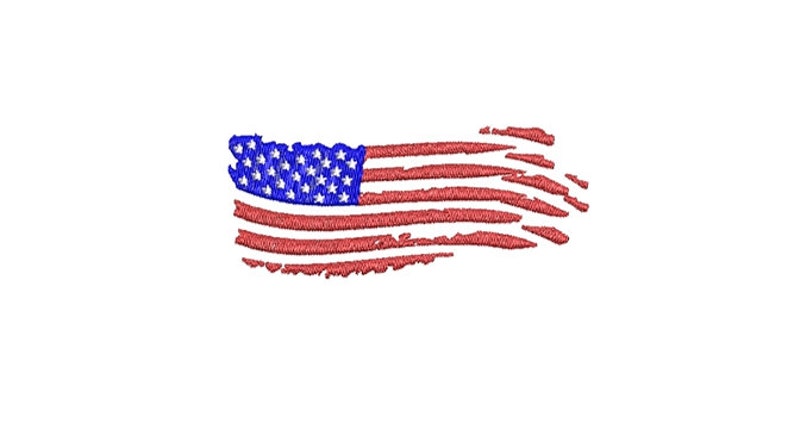 American Flag Embroidery Design 6 Sizes Instant File - Etsy