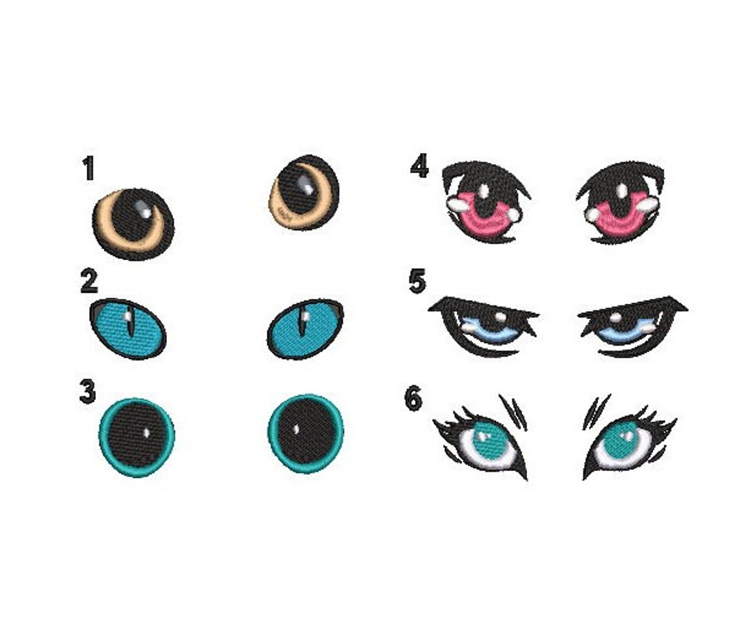 Bundle Eyes Embroidery Design, Plushie Felt Eyes Embroidery Design ...