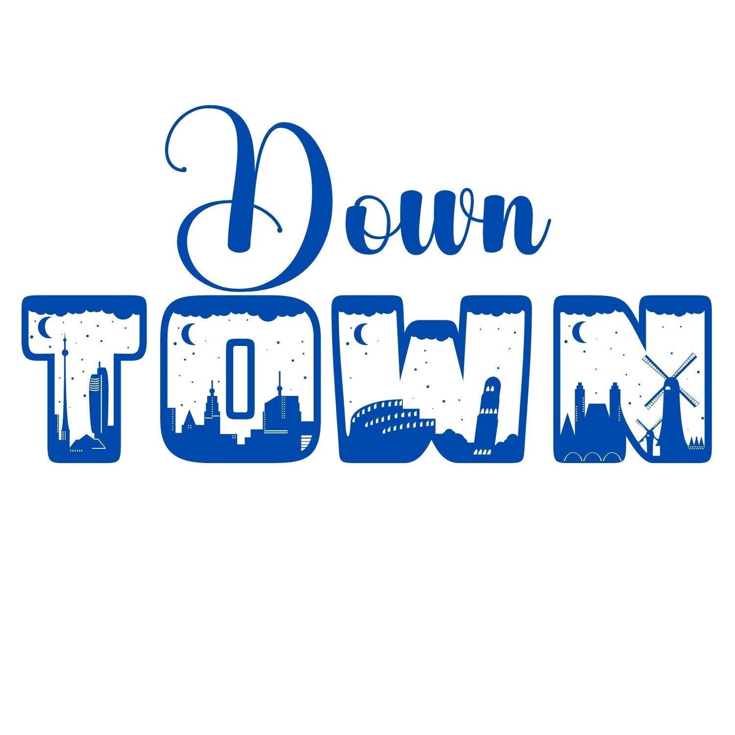 Down Town City Town Svg Jpg Png Transparent Background - Etsy