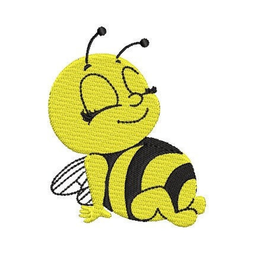 Bee Embroidery Design Cute Bee Embroidery Design Bee Machine - Etsy
