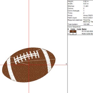 Football Embroidery Design, Machine Embroidery Design, 4x4, 6 Sizes ...