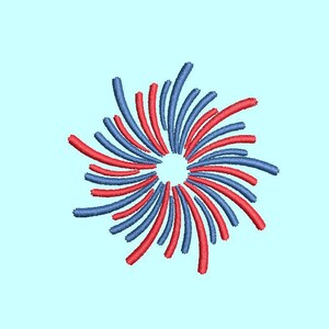 Fireworks Embroidery Design, 5 Individual Designs, Machine Embroidery ...