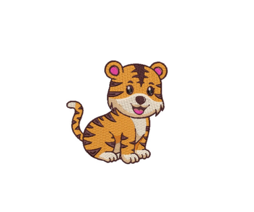 Baby Tiger Embroidery Design Animal Embroidery Design - Etsy