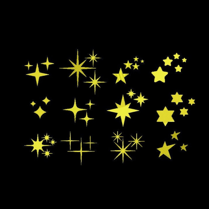 Mini Star Embroidery Design, Mini Star Machine Embroidery Design File ...