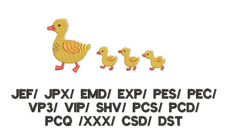 Baby Duck Embroidery Design Mama Duck Embroidery Animal - Etsy