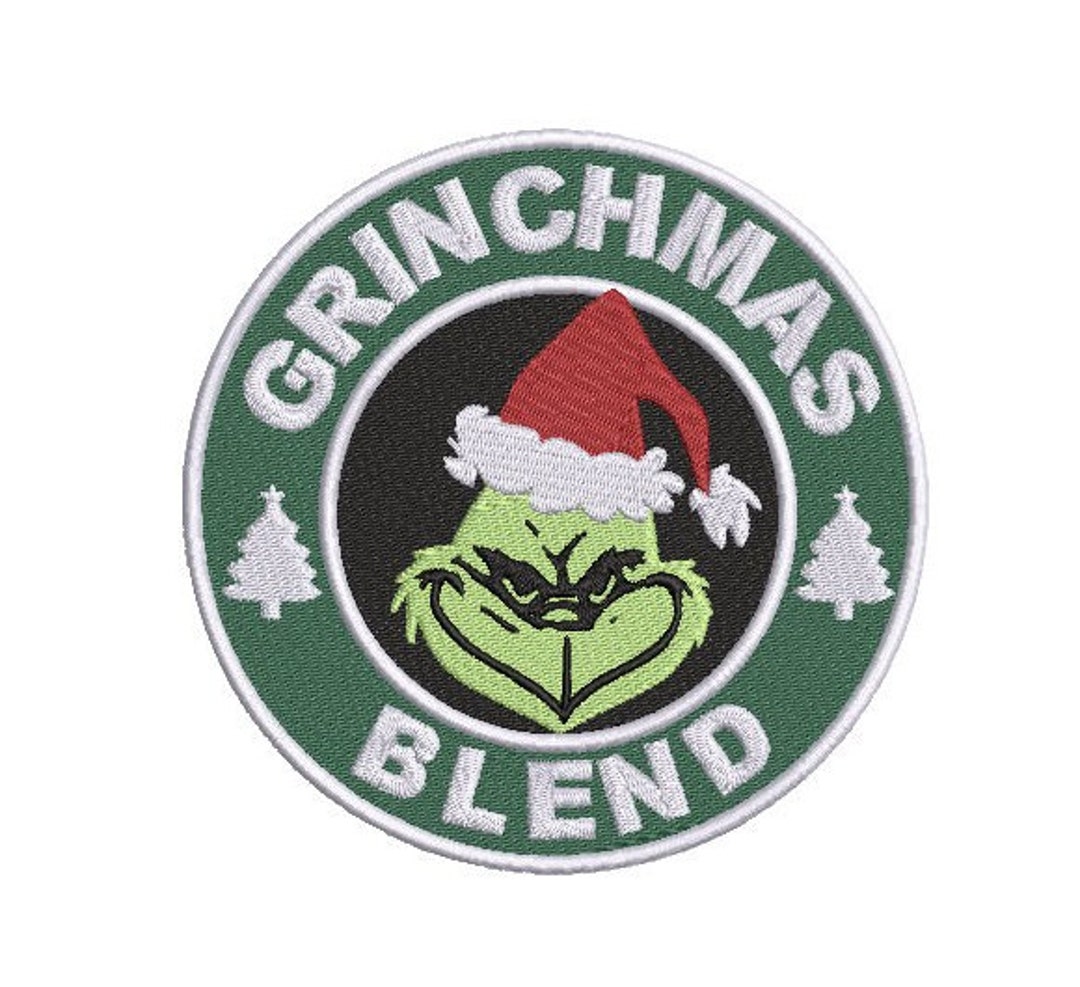 Grinch Embroidery Designs, Starbucks Embroidery Designs, Grinch Label ...