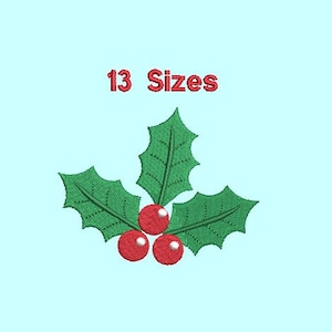 Holly Berry Christmas Embroidery Design. Holly Berries Embroidery ...