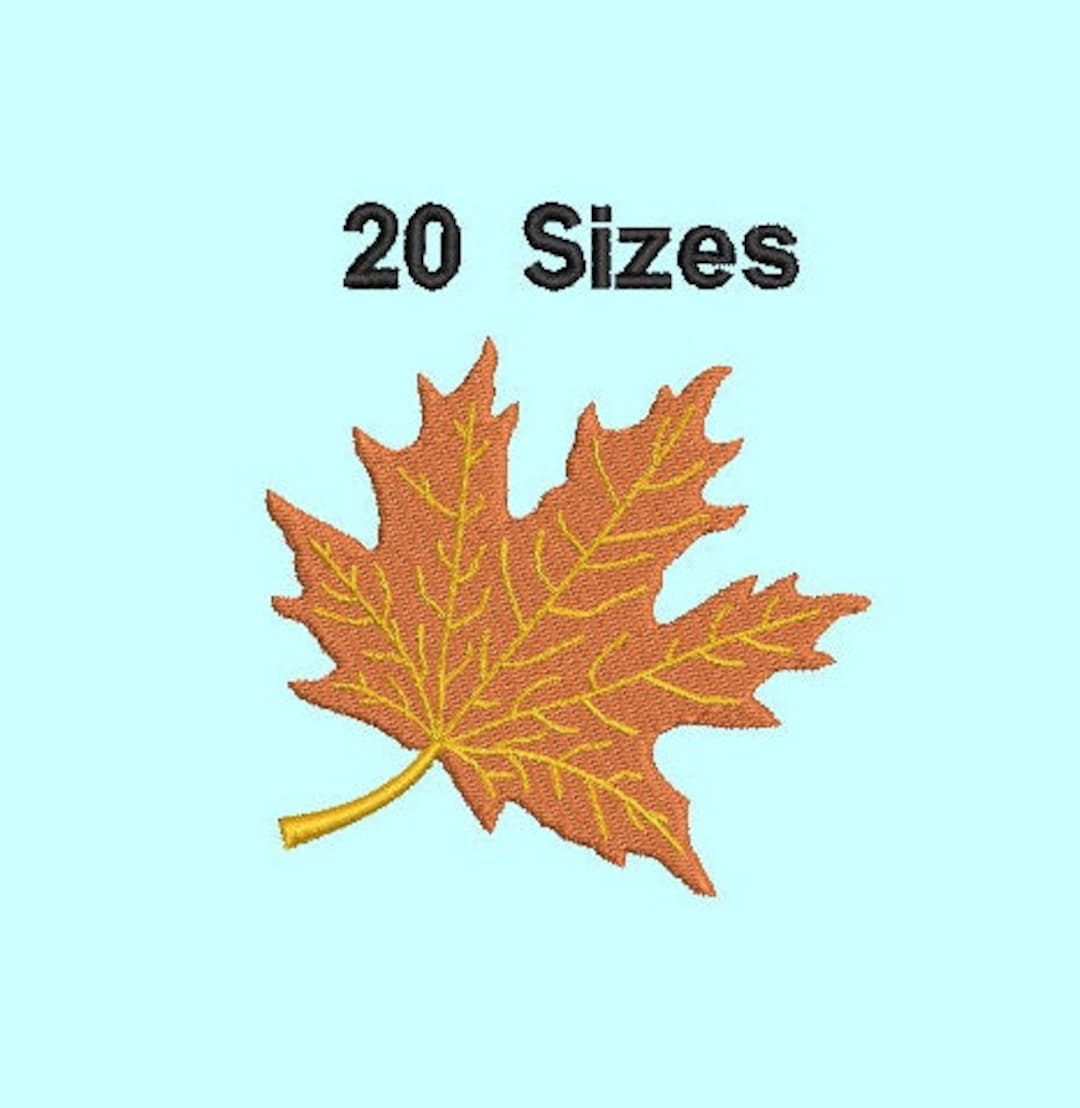 Maple Leaf Embroidery Design, Maple Leaf Design, Leaf Embroidery Design ...