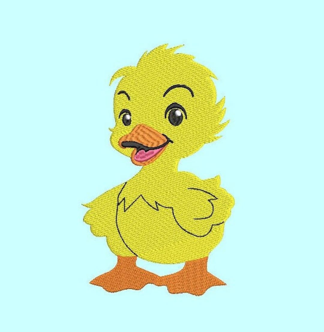 Baby Duck Embroidery Design, Duck Embroidery, Kids Embroidery, Animal ...