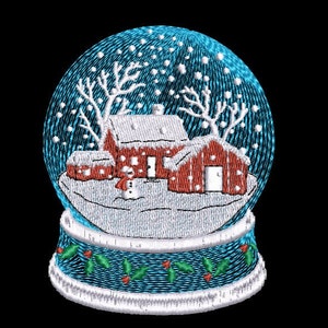 Snow Globe Machine Embroidery Design, Christmas Embroidery Design ...