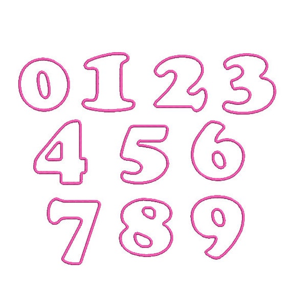 Embroidery Numbers - Etsy