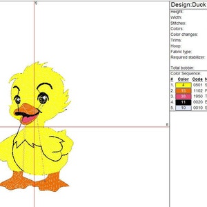 Baby Duck Embroidery Design, Duck Embroidery, Kids Embroidery, Animal ...