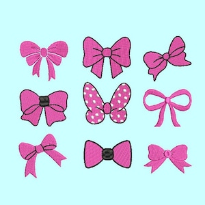 Bow Embroidery Design, Mini Bow Embroidery Design, Machine Embroidery ...