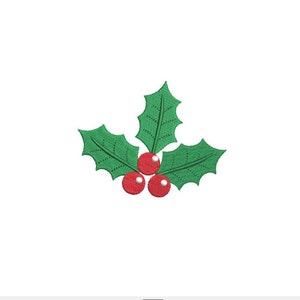 Holly Berry Christmas Embroidery Design. Holly Berries Embroidery ...