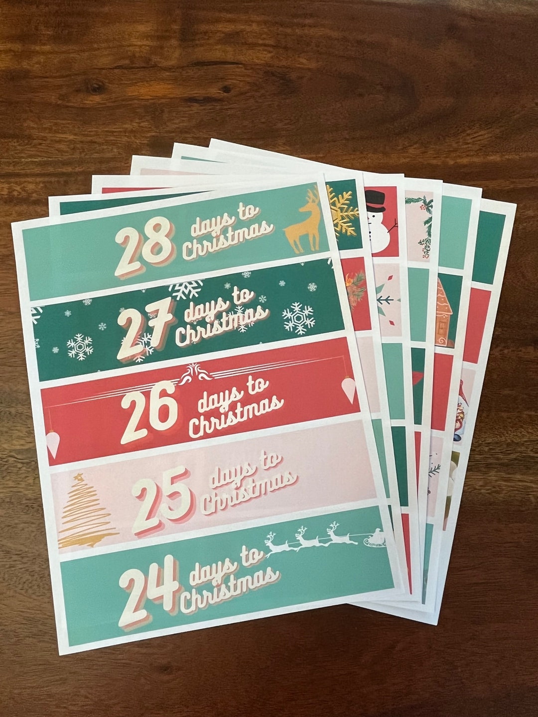 Christmas Countdown Calendar for Kids | Printable Advent Paper Chain ...