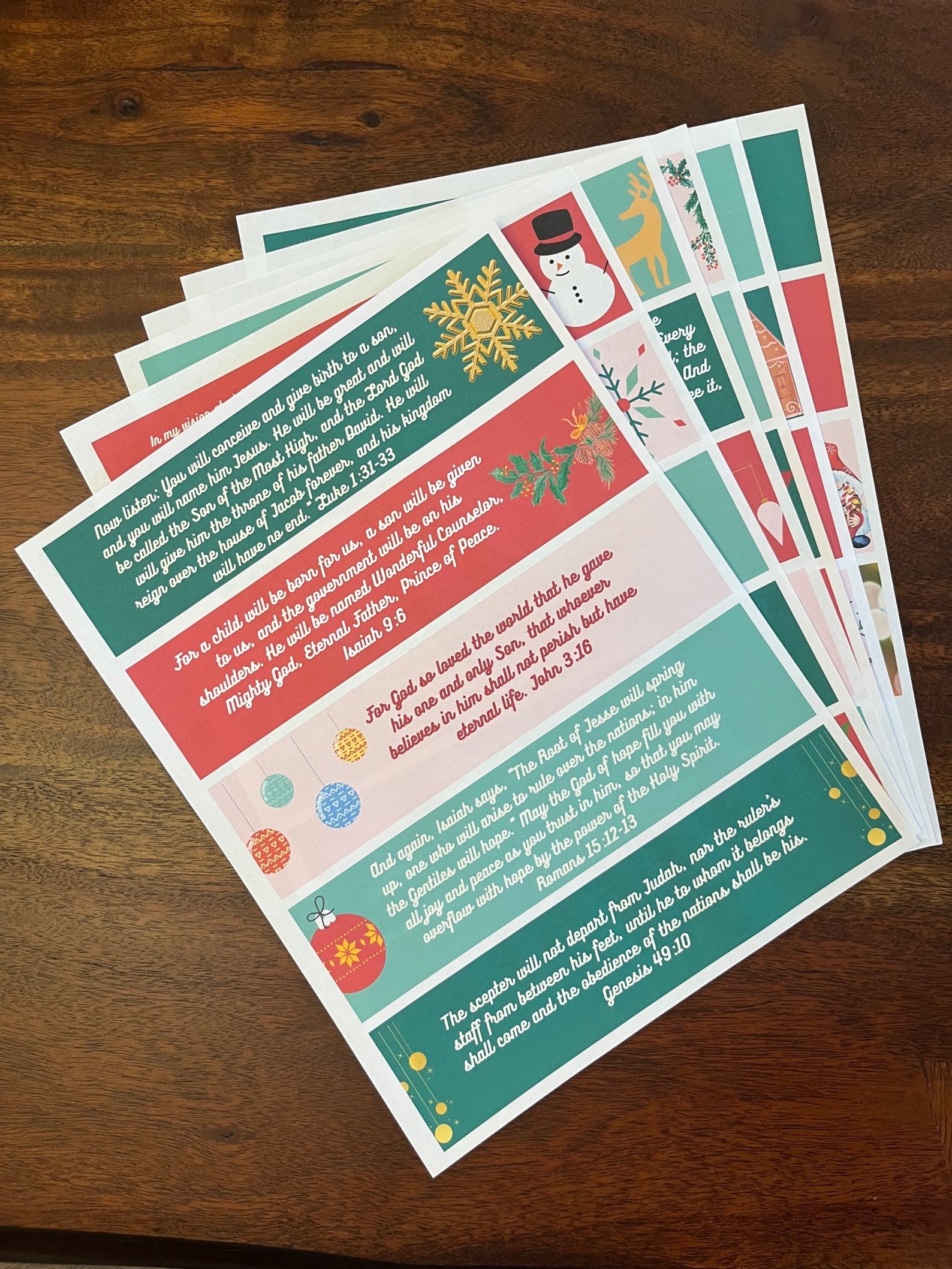 Advent Scripture Paper Chain | Printable Christmas Paper Chain ...