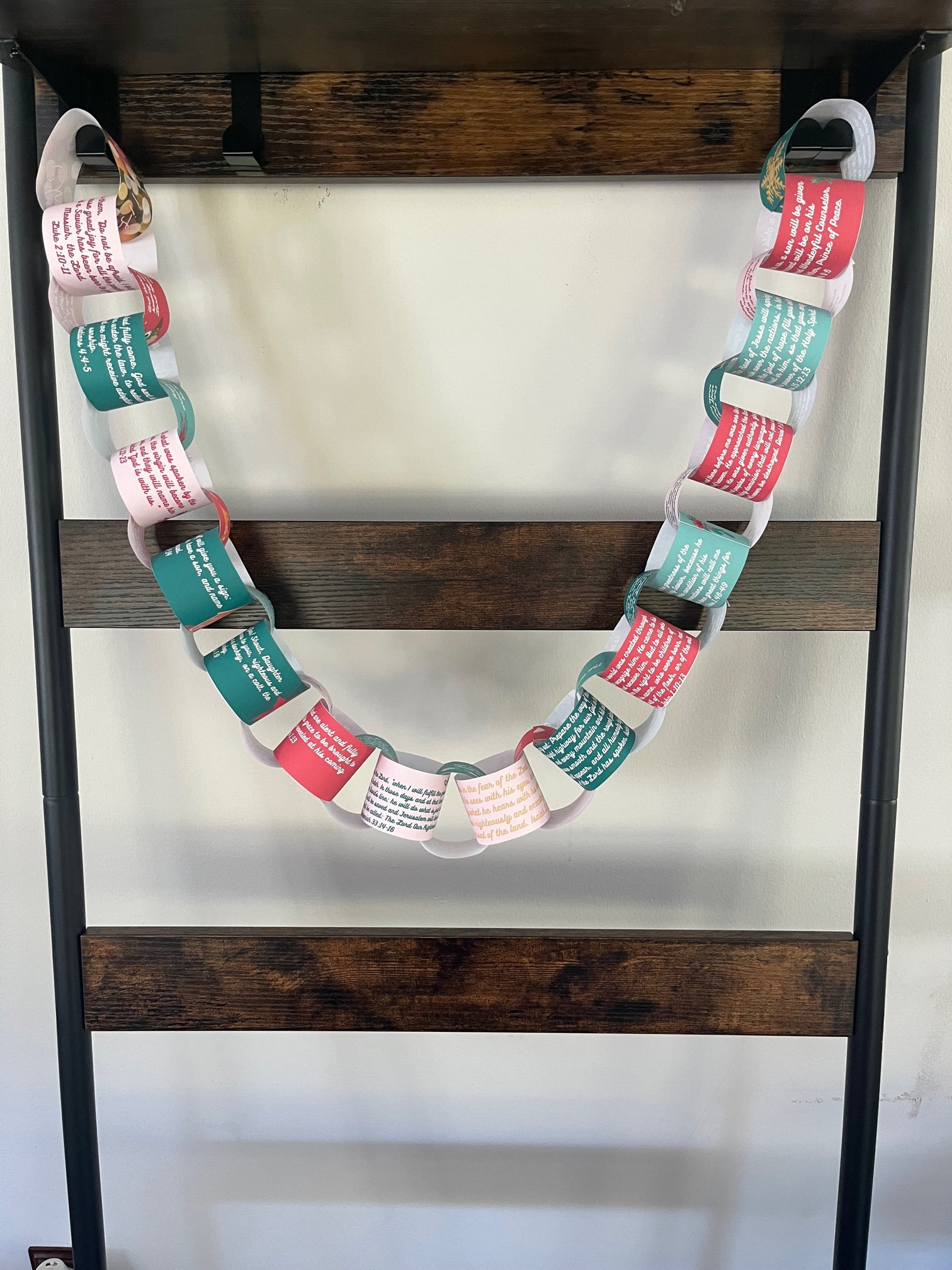 Advent Scripture Paper Chain | Printable Christmas Paper Chain ...