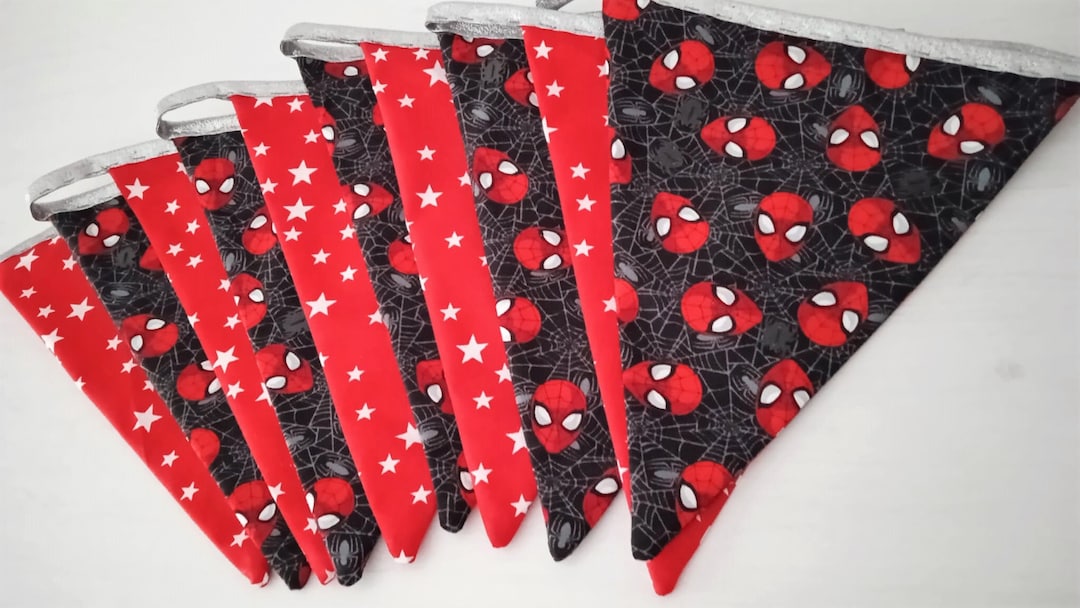 Banderines De Superhéroe Spiderman - Etsy