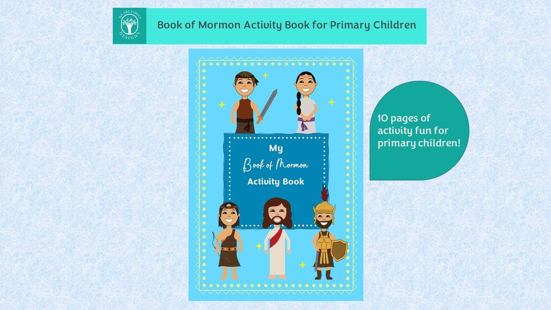 Book of Mormon Activity Book for Primary Children - Etsy