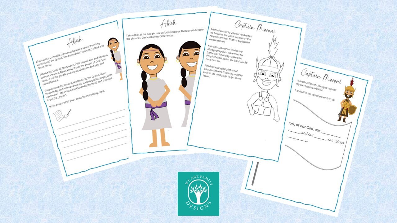 Book of Mormon Activity Book for Primary Children - Etsy