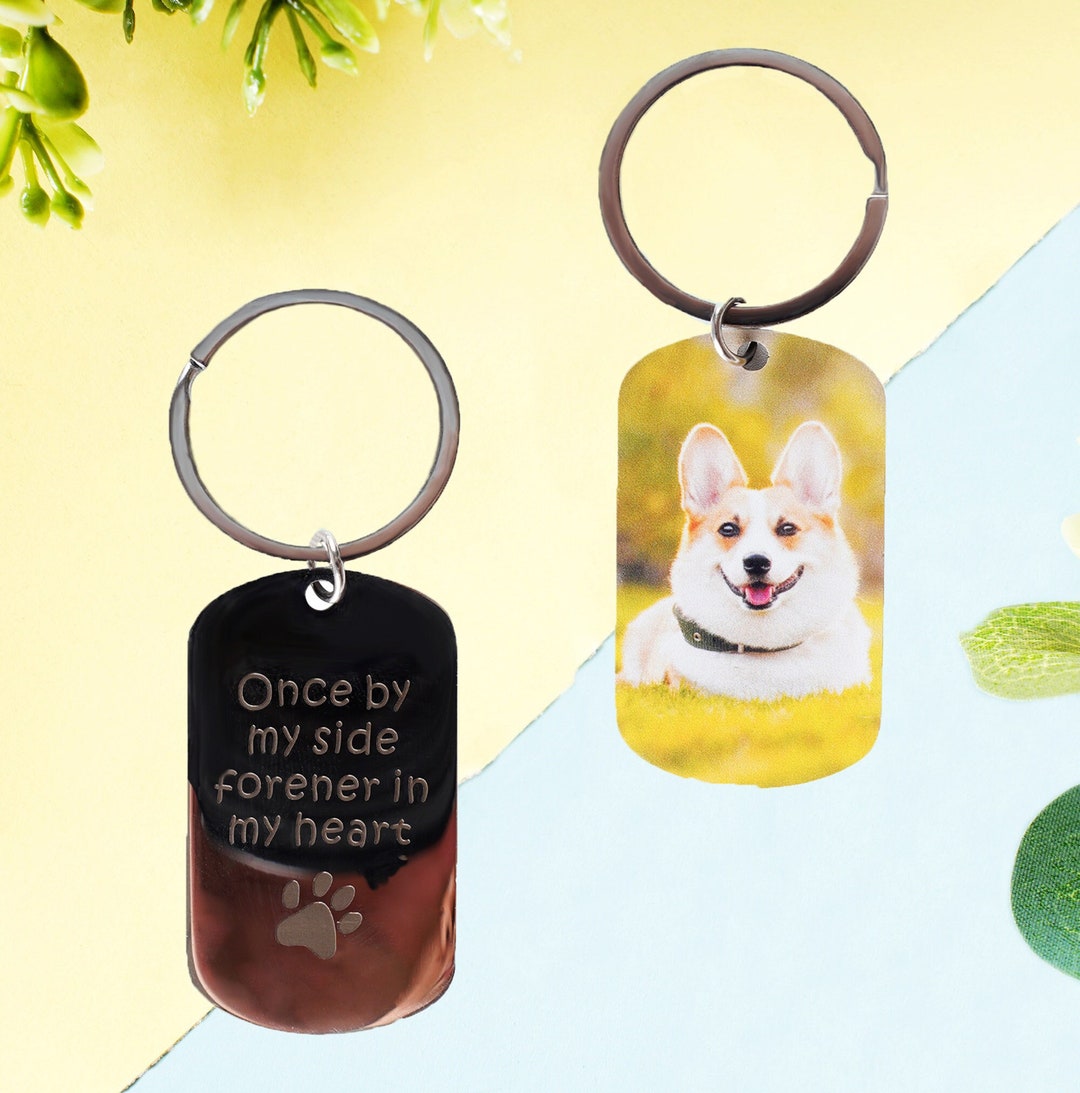 Custom Pet Photo for Keychain, Personalized Keychains, Engraving Text ...