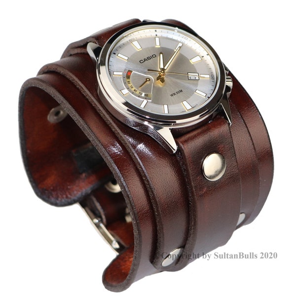 Leather Cuff Watch - Etsy