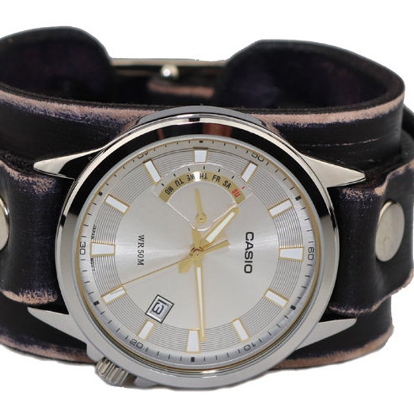 Leather Cuff Watch - Etsy