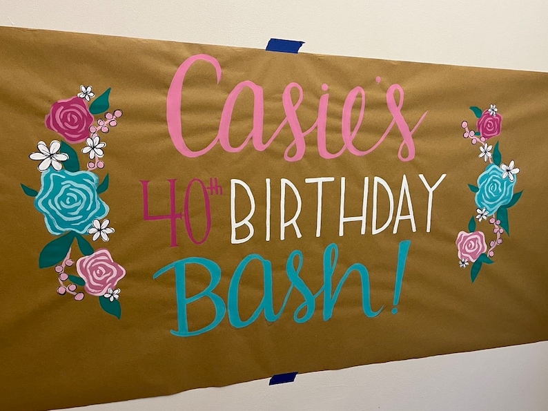 Hand-painted Party Signs/banners - Etsy