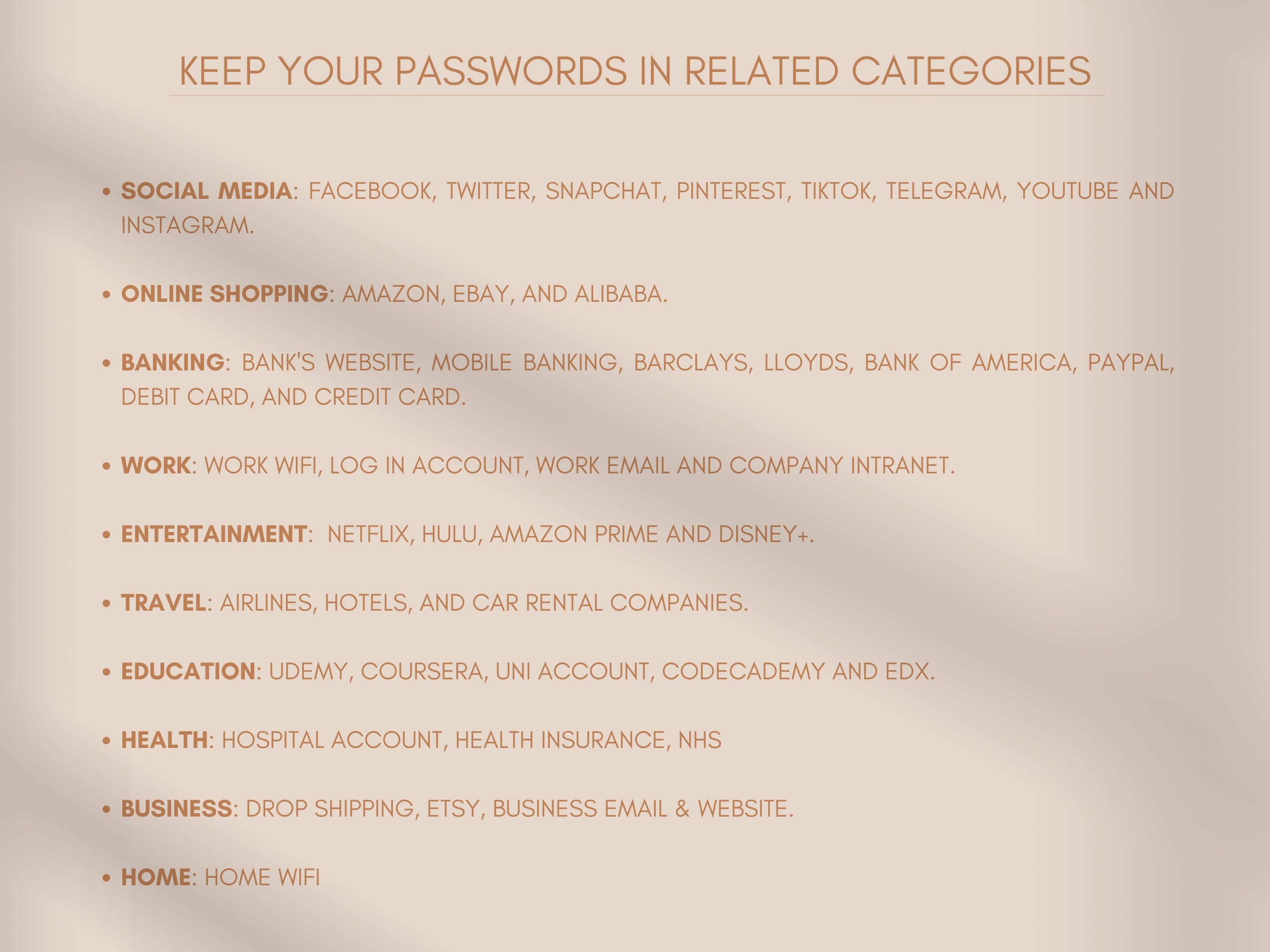 Password Tracker Notion Template, Password Book, Password Keeper, Password Manager, Password Log ...