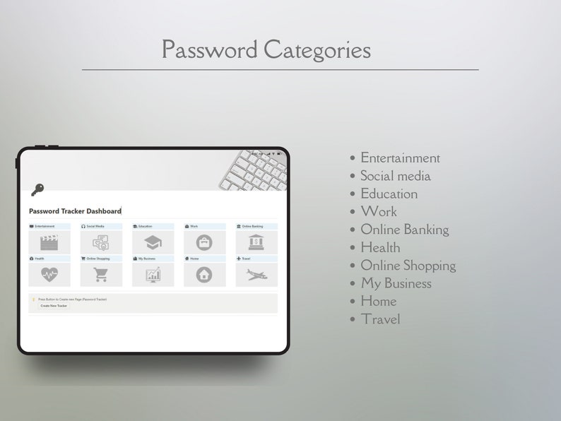 Password Tracker Notion Template Password Book Password - Etsy