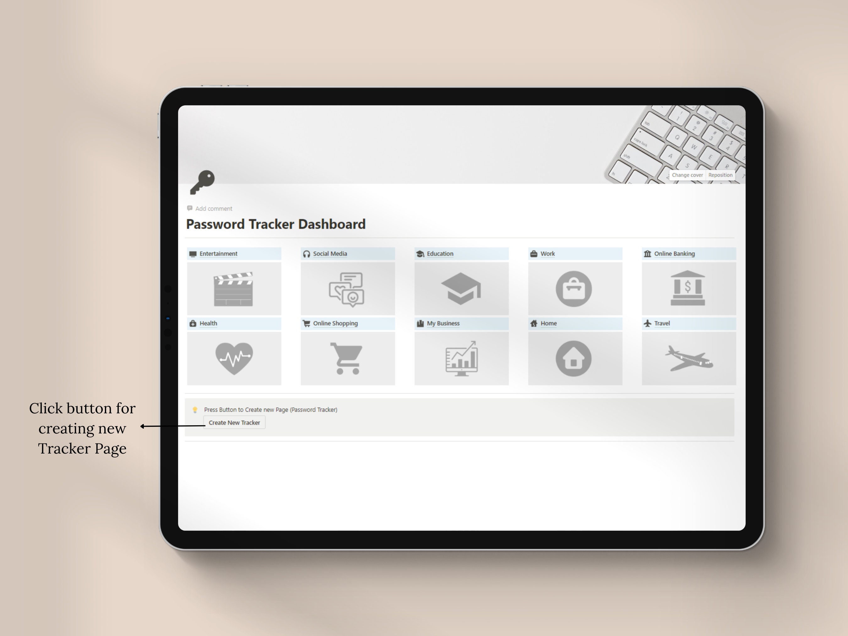 Password Tracker Notion Template, Password Book, Password Keeper, Password Manager, Password Log ...