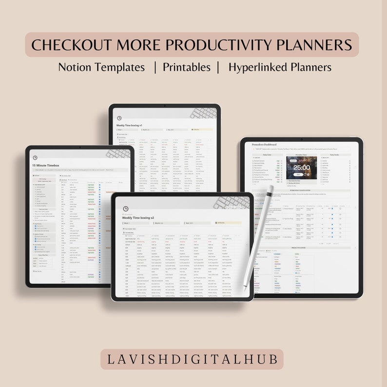 Timeboxing Planner for Daily Schedule, Productivity and Time Management ...
