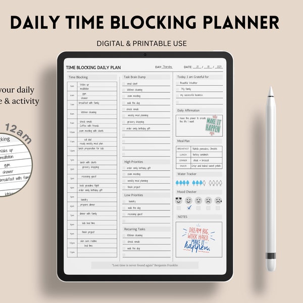 Time Management Planner - Etsy