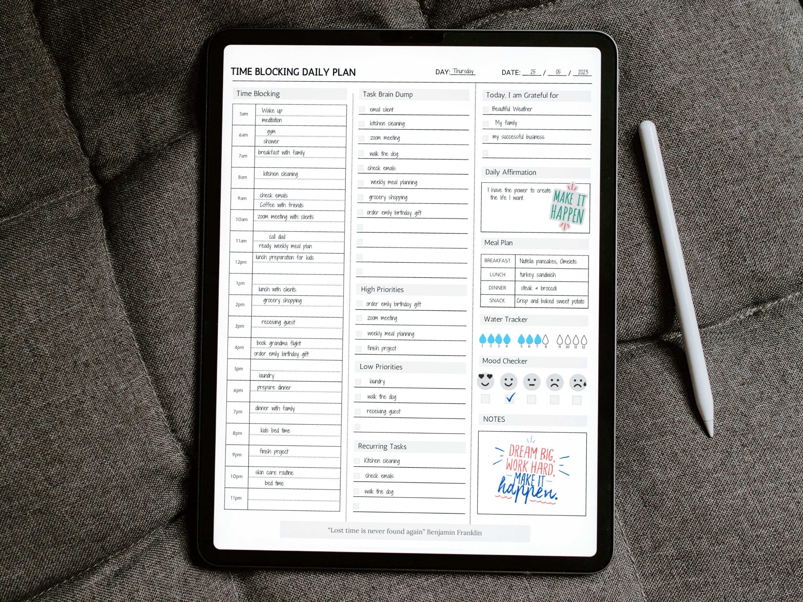 Timeboxing Planner for Daily Schedule, Productivity, Time Management ...