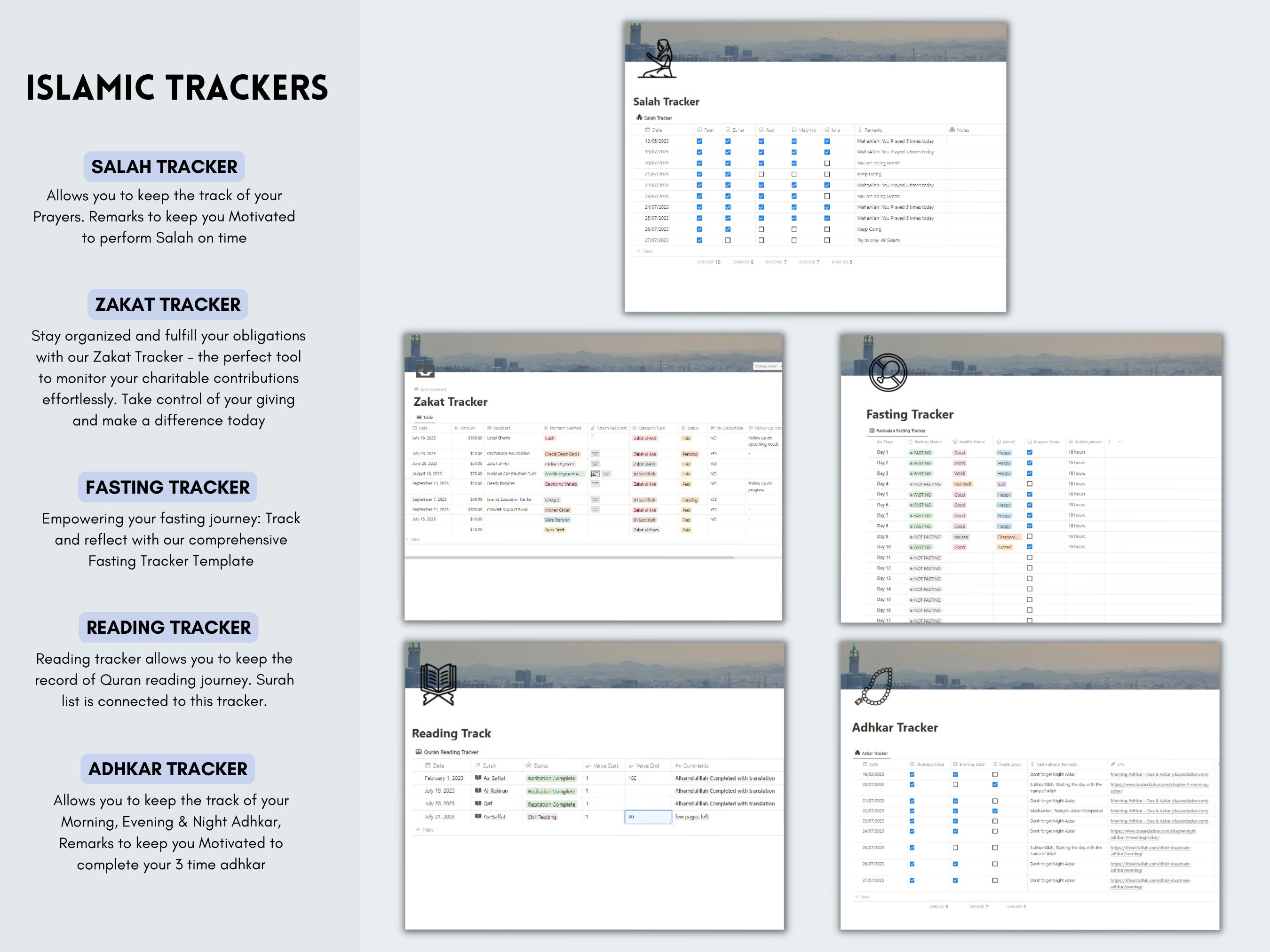 Muslim Life Journal Notion Template Quran Journal Muslim - Etsy