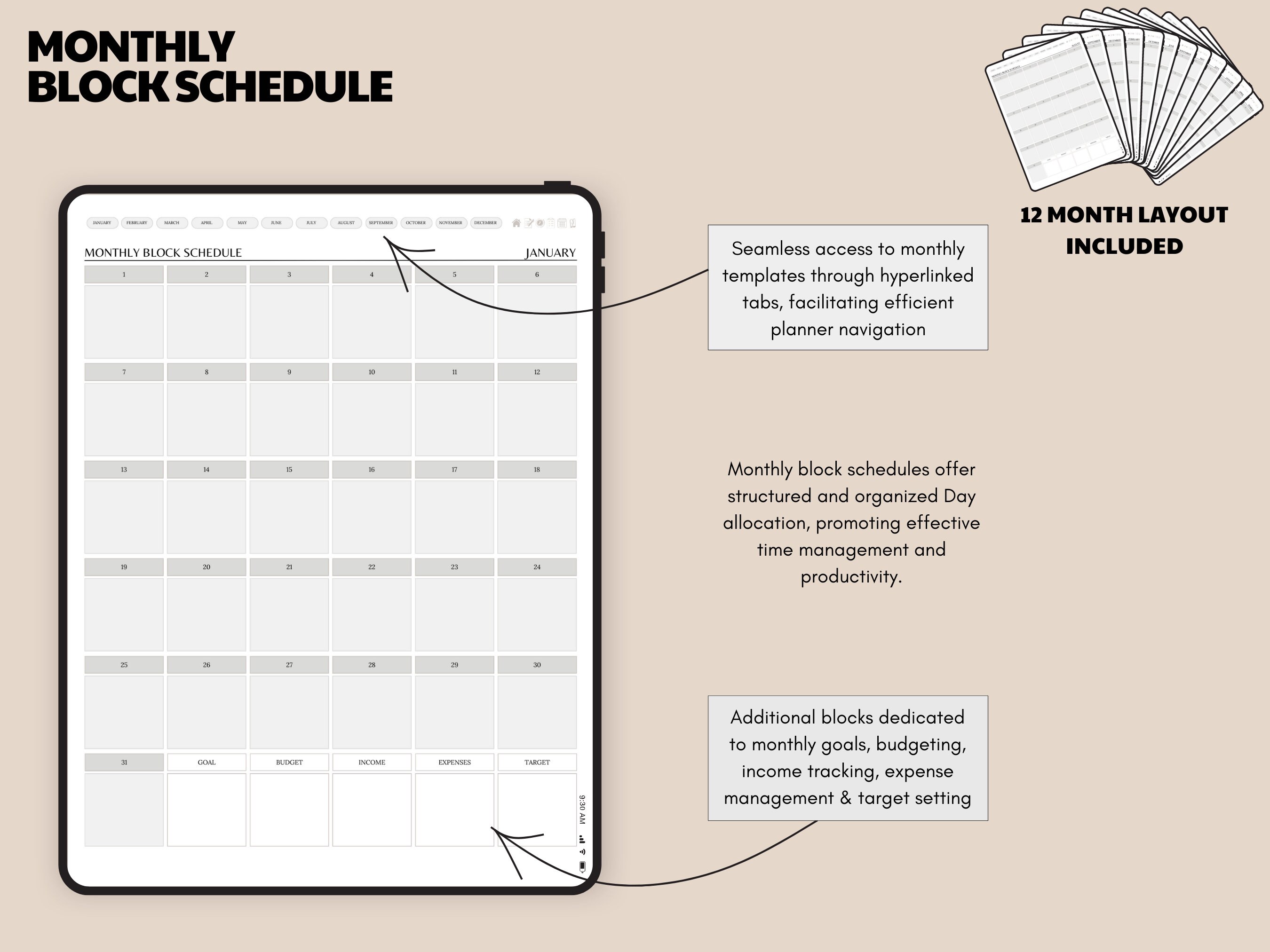 Digital Time Blocking Planner for Time Management Daily - Etsy