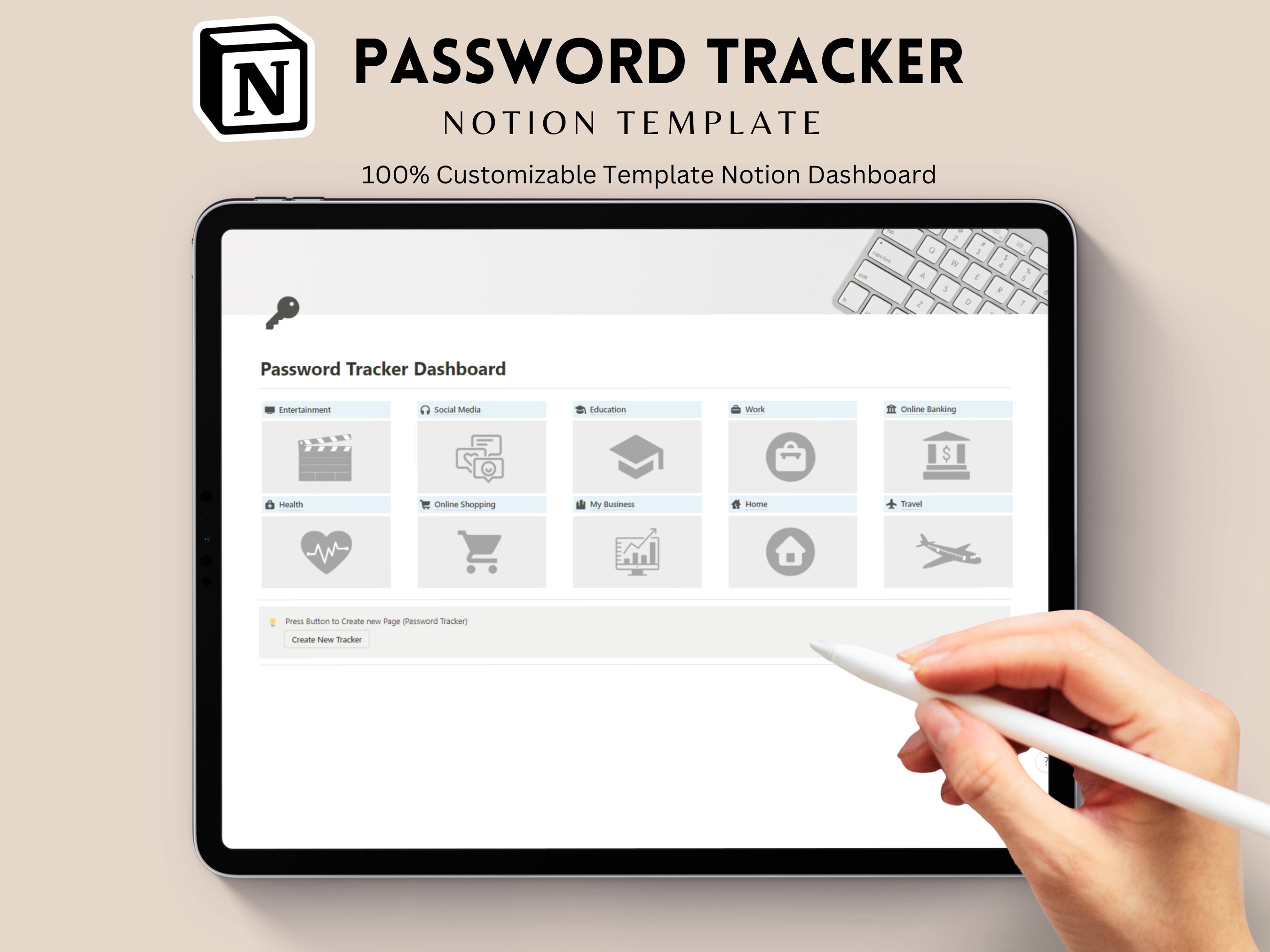 Password Tracker Notion Template Password Book Password - Etsy