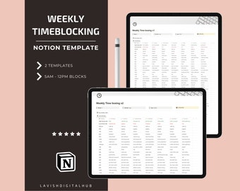 Timeboxing Planner for Daily Schedule, Productivity and Time Management With Notion Dashboard ...