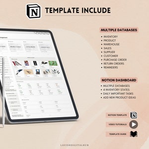 Stock & Inventory Management Notion Template, Small Business Ecommerce ...
