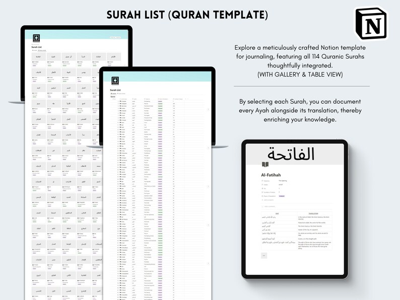 Ramadan Planner Notion Template, Salat Tracker Ramadhan 2026, the ...