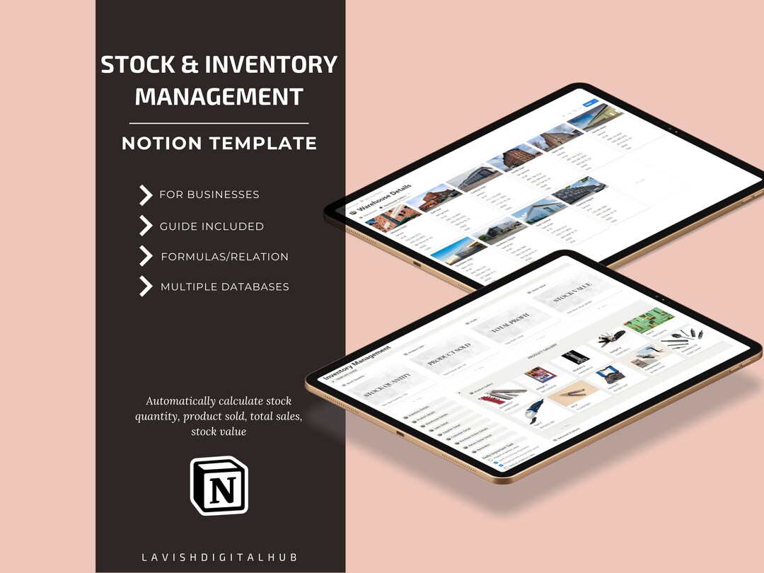 Inventory Management Notion Template, Notion Inventory Tracker ...